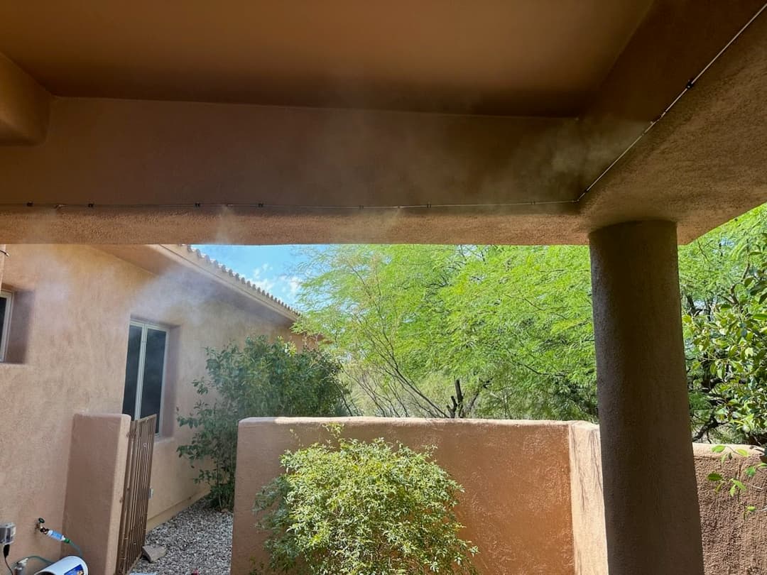 Stainless Steel Misting System Installation | Grow and Glow Landscape